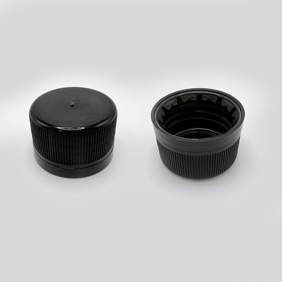 28-350 Black PP Tamper Evident Closure, Linerless — K.G. International