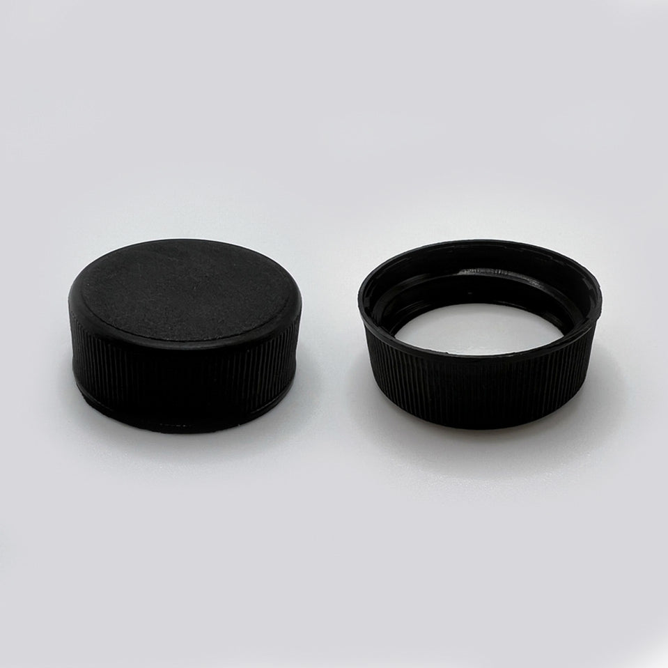 28-400 Black PP Continuous Thread Closure with Heat Induction Liner — K ...