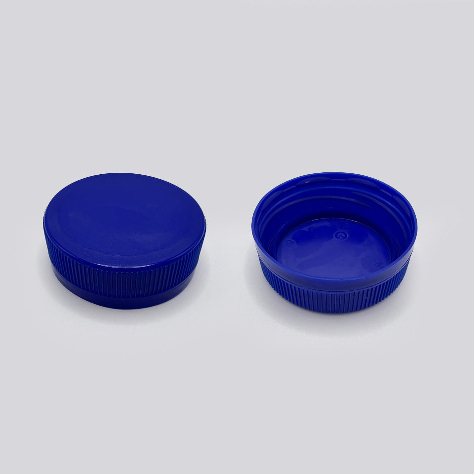 48mm Blue HDPE Tamper Evident Closure, Linerless — K.G. International