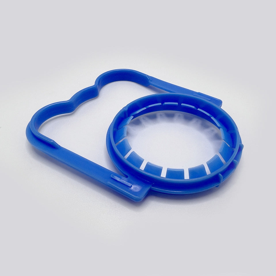 48mm Light Blue HDPE Handle for Tamper Evident Closure — K.G. International