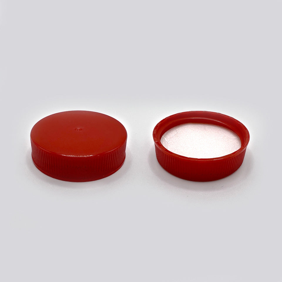 38-400 Red PP Continuous Thread Closure with Pressure Sensitive Liner ...