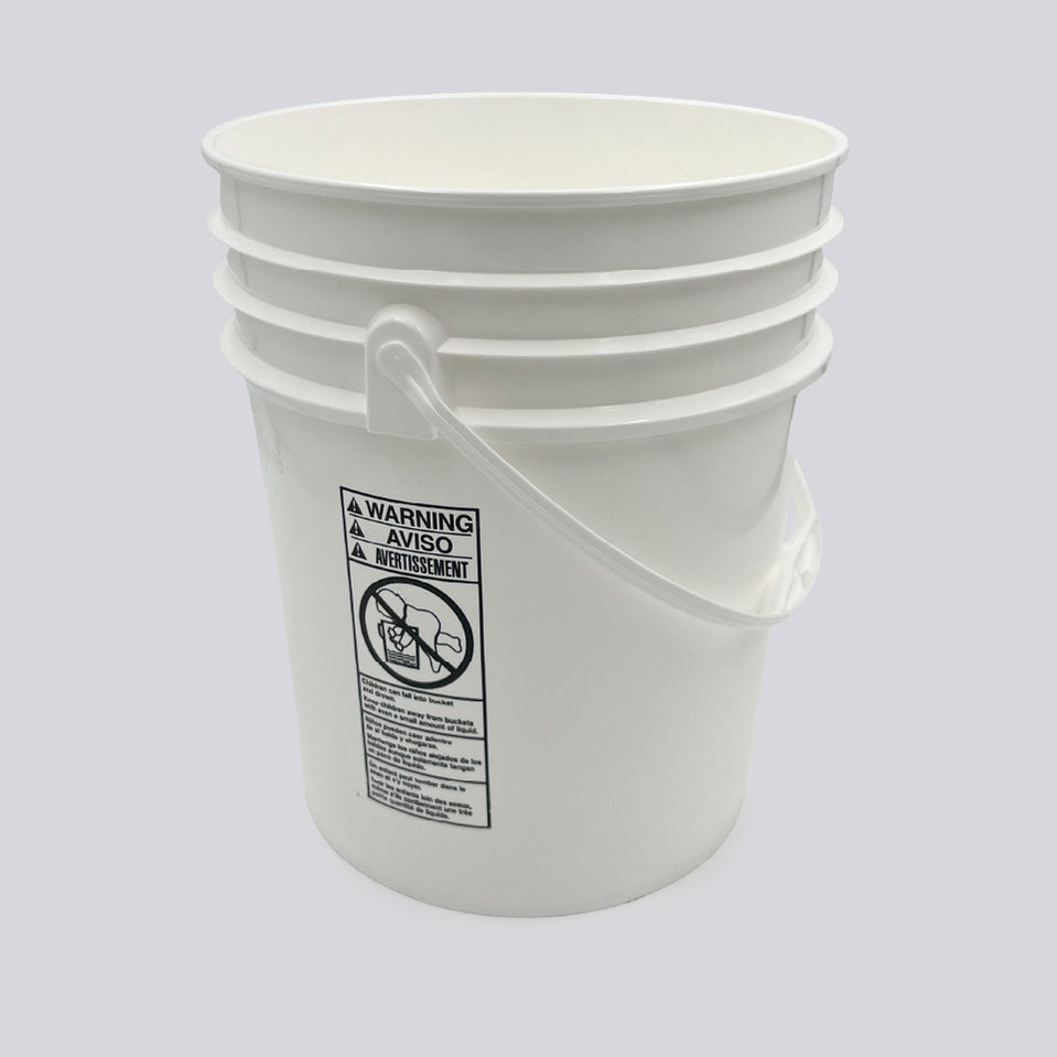 5 gal. White HDPE Pail with HDPE Handle — K.G. International