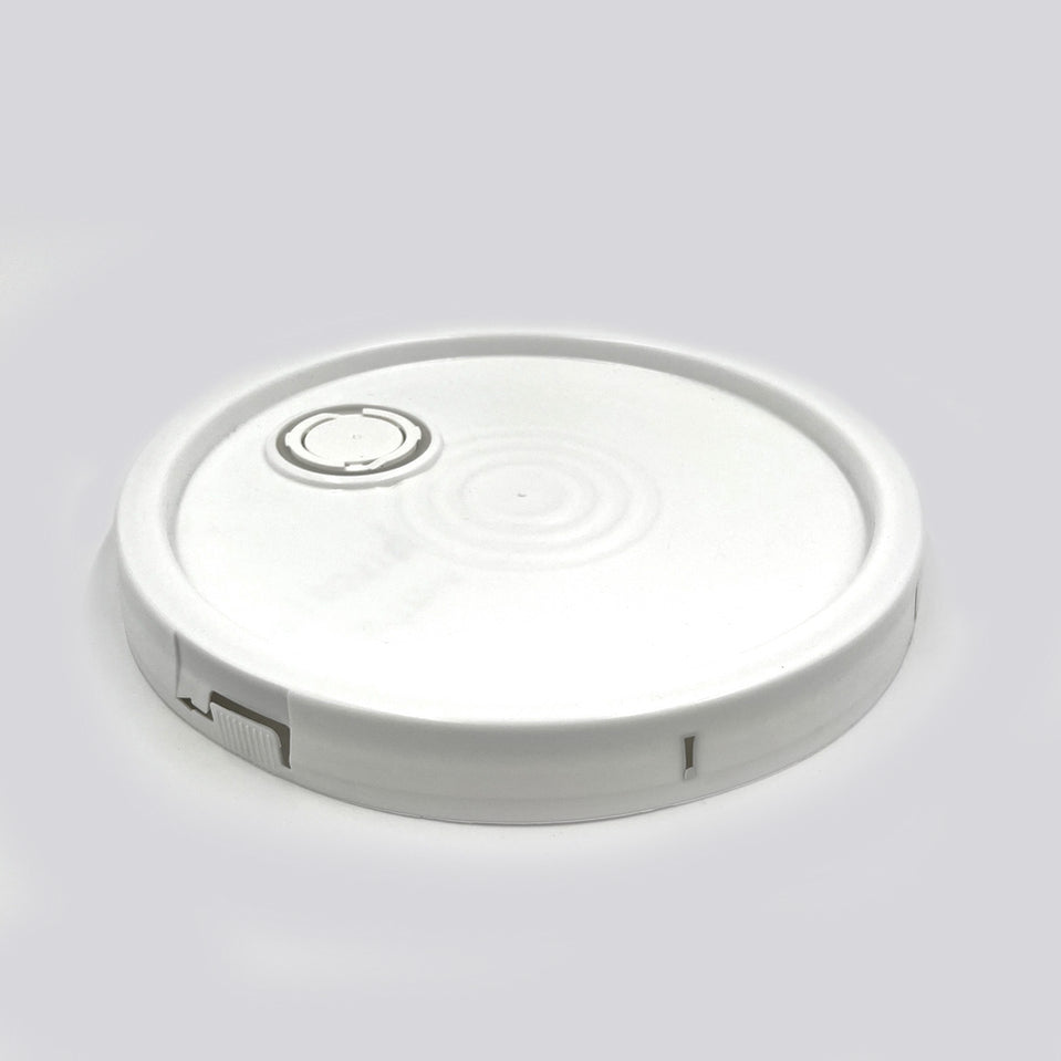 White HDPE Lid with Pour Spout for 5 gal. HDPE Pail — K.G. International