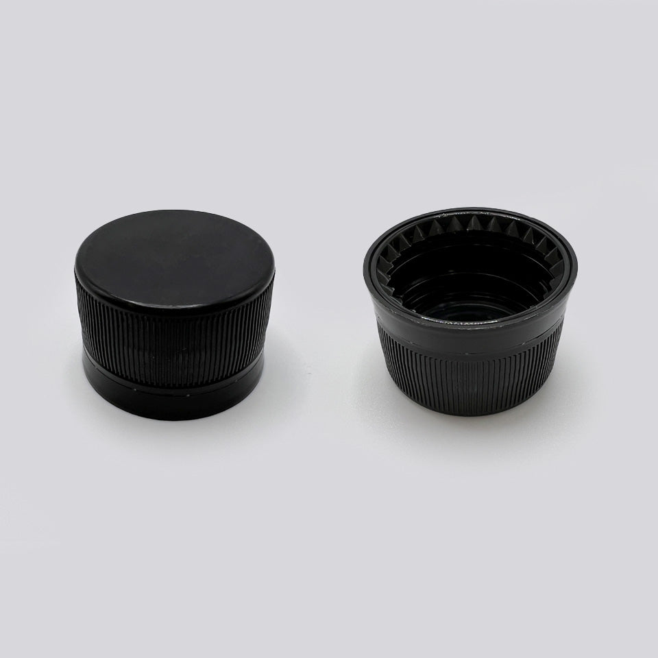 28mm PCO (1816) Black HDPE Tamper Evident Closure, Linerless — K.G ...