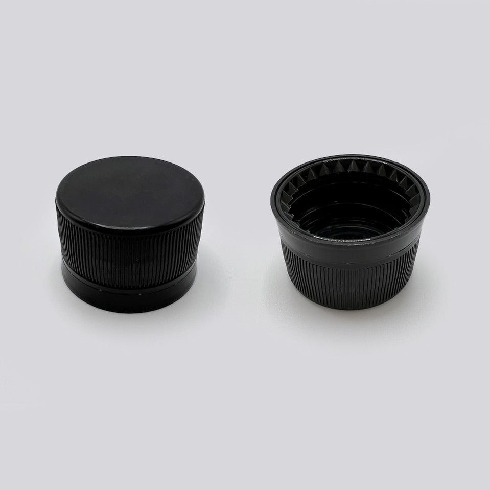28mm PCO (1816) Black HDPE Tamper Evident Closure, Linerless — K.G ...